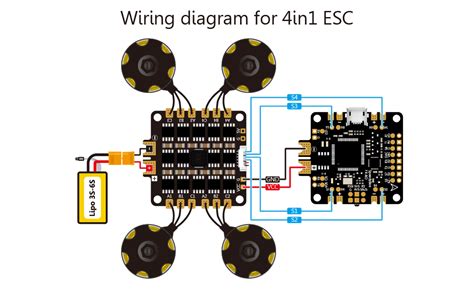 How To Connec The 4 In 1 Esc With The Speedy Bee F4 Aio Flight Controller