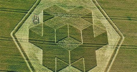 Ufo Mania Perfect Scale Cube Shaped Crop Circle Wiltshire
