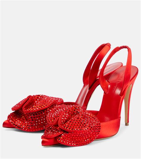 Embellished Satin Pumps In Red Magda Butrym Mytheresa