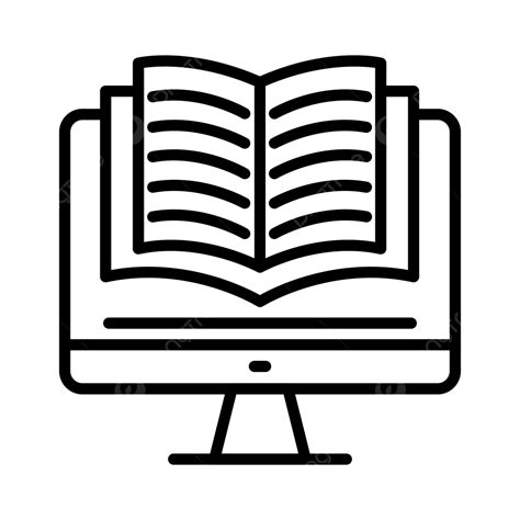 전자책 라인 아이콘 벡터 책 컴퓨터 전자책 Png 일러스트 및 벡터 에 대한 무료 다운로드 Pngtree