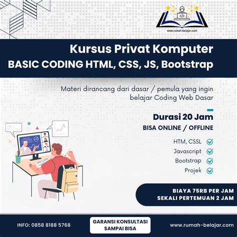 tempat belajar web programming html css js dan bootstrap di