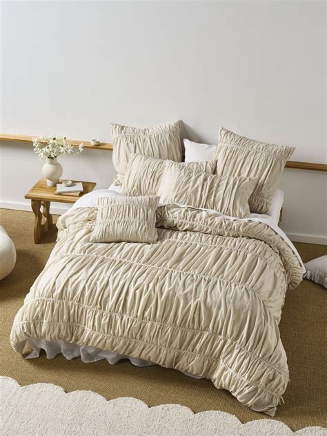 Linen House Layla Natural Quilt Cover
