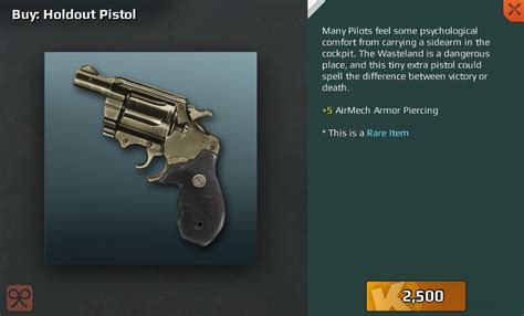 Holdout Pistol Airmech Wiki Fandom Powered By Wikia