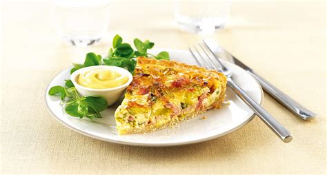 Savoury Leek Bacon Quiche
