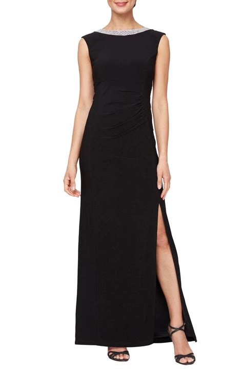 Alex Evenings Embellished Neck Gown Nordstrom