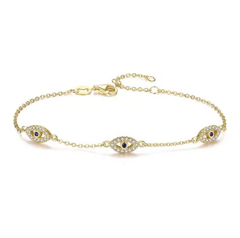 Pulseira Olhos Gregos Ouro Lavie De Prata