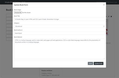 Book Catalog App Using Php With Source Code Sourcecodester