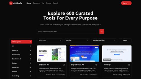 Tech Stack Of 600tools Indie Hacker Stacks