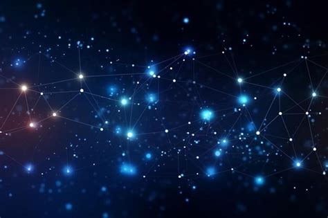 premium ai image abstract lines and dots connect background