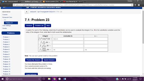 Solved For Each Or The Following Determine If Substitution Chegg