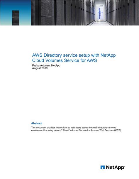 Pdf Aws Directory Service Setup With Netapp Cloud Aws Directory Service Setup With Netapp