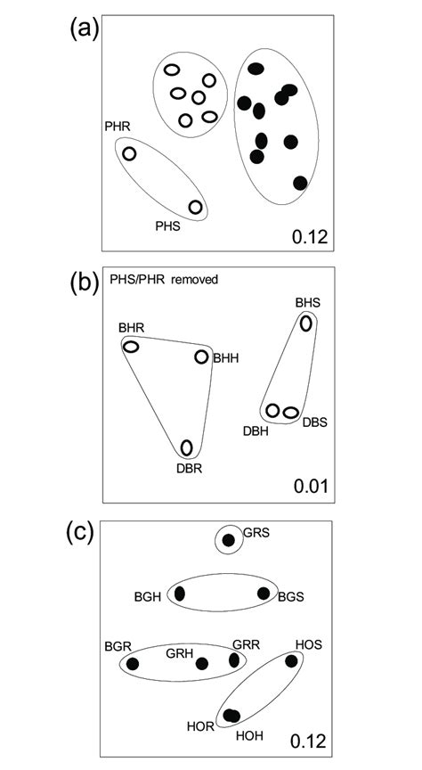 Two Dimensional Mds Plots Showing Similarities Between Gill Net Samples Download Scientific
