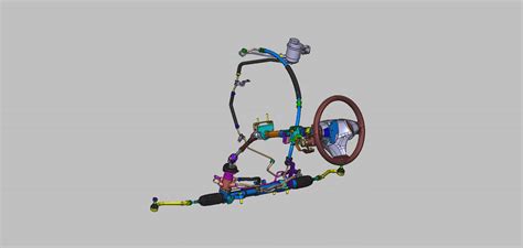 Automobile Steering System Assembly Precise Drawing Download Mechstream
