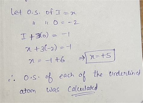 [solved] What Is The Oxidation Number Of The Underlined Element In The Course Hero