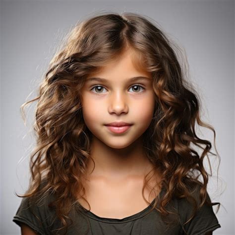 Premium Ai Image Buoyant 8yearold Greek Girl With Mirthful Eyes