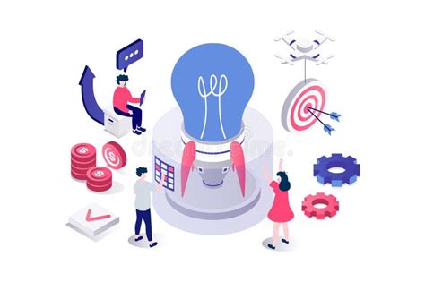 Startup Isometric Concept Stock Vector Illustration Of Strategy 365154664