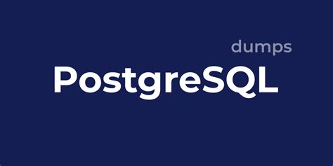 Дампы в Postgresql резервное копирование и восстановление