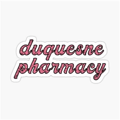 Duquesne University Pharmacy Sticker Sticker By Jeansig Redbubble