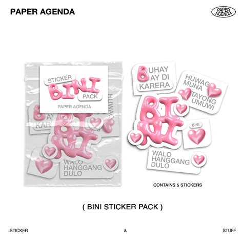 Bini Vinyl Waterproof Sticker Pack By Paper Agenda Shopee Philippines