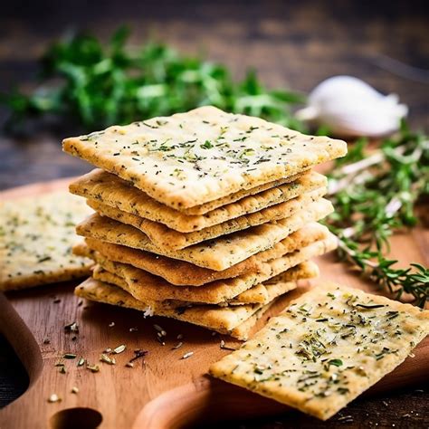 Keto Herb And Garlic Crackers