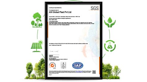 Avi Global Plast Achieves Iso 14001 Certification For Its Environmental