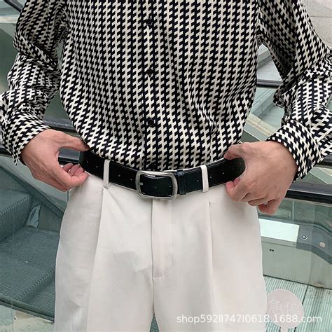 新男士皮带简约港风潮流百搭男裤腰带韩版学生休闲时尚个性裤带 阿里巴巴