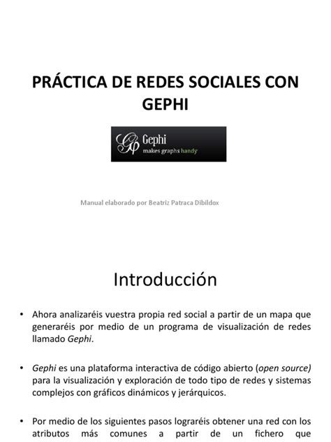 práctica de redes sociales gephi pdf point and click ventana