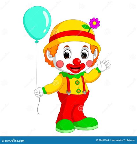 Cute Clown Cartoon Stock Vector Illustration Of Jokes 88433164