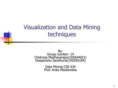 Ppt Visualization And Data Mining Techniques Powerpoint Presentation
