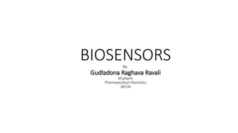 Biosensors Types Working And Applications Unit 1 Biotechnology 6th Sem