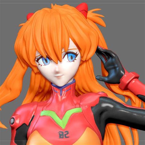 🔌 Asuka Plug Suit Evangelion Sexy Girl Statue Cute Pretty Anime