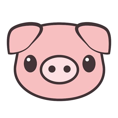 Cerdo De Dibujos Animados Vector Premium