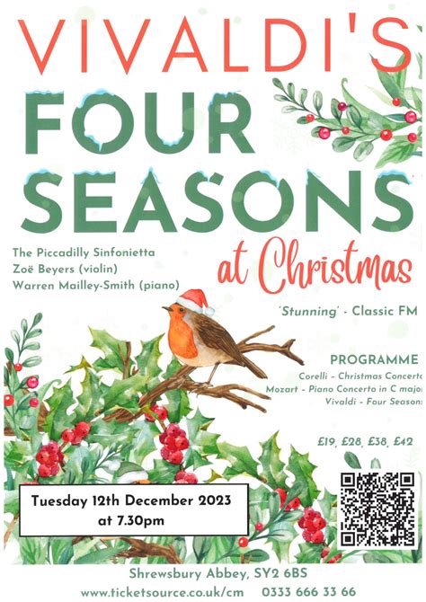 Piccadilly Sinfonietta Vivaldis Four Seasons At Christmas