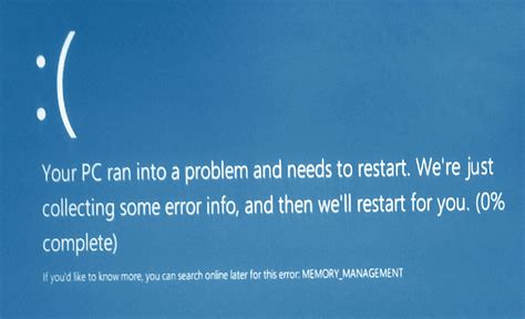 How To Fix Memorymanagement Blue Screen In Windows