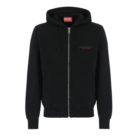 Diesel S Ginn Cotton Zip Up Industry Logo Hoodie Clothing From N22
