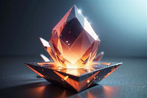 Premium AI Image Crystal Clear Colorful Gem Diamond Cut Transparent Crystal Wallpaper