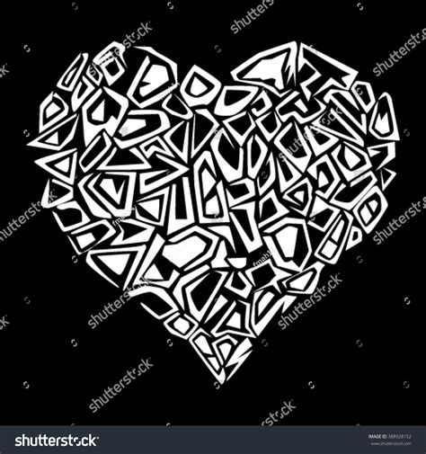 Broken Glass Heart Vector Ilustration Stock Vector Royalty Free