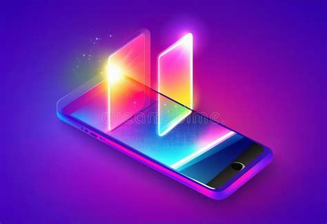Smartphone Mobile Screen Technology Mobile Display Light Vector