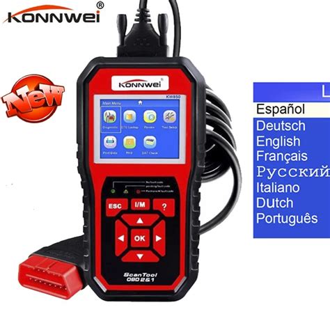 2018 Best Obd2 Odb 2 Automotive Scanner Konnwei Kw850 Multi Languages