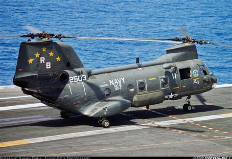Boeing Vertol Ch 46d Sea Knight 107 Ii Usa Navy Aviation Photo