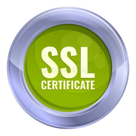 Private Ssl Certificate Icon Cartoon Style Stock Vector Illustration