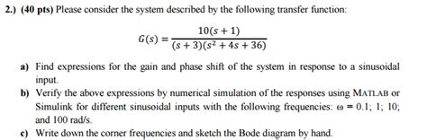 solved consider the system described by the following