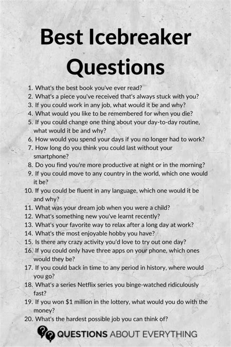 Silly Ice Breakers For Adults At Gary Scoggins Blog