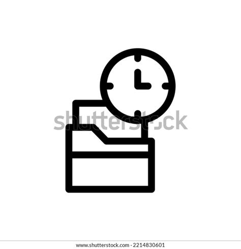 Icon Folder Line Outline Flat Icon Stock Vector Royalty Free 2214830601 Shutterstock