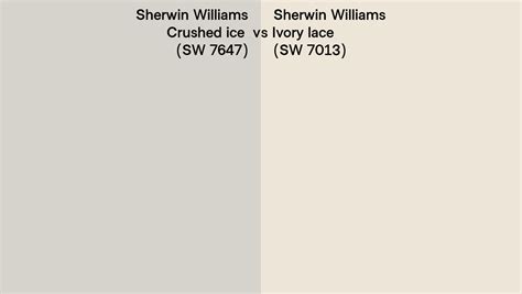 Sherwin Williams Crushed Ice Vs Ivory Lace Side By Side Comparison