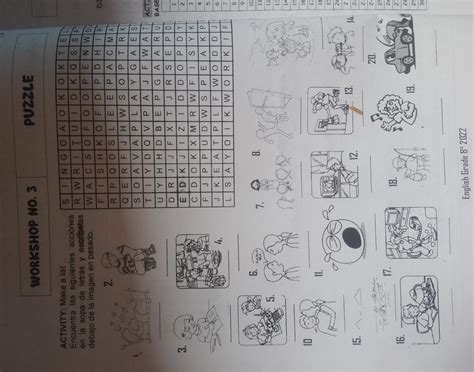 Activity Make A List Encuentra Las Siguientes Acciones En La Sopa De