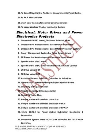 FINAL YEAR EMBEDDED SYSTEM PROJECTS MALAYSIA SINGAPORE INDIA DOC