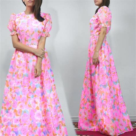 Womens Pink Puffy Dress Etsy