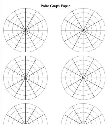 6 Polar Graph Paper Templates PDF