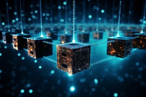 Distributed Ledger Technology Blocks Text And Computer Connection
